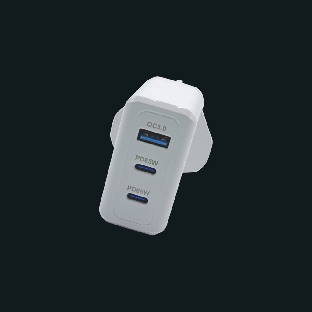 Buy 65W Plug with 2* C Port 1* USB Port in Manchester
